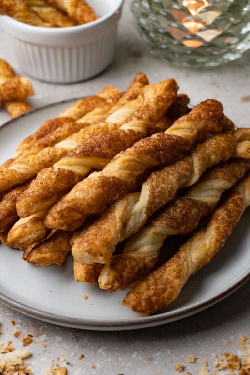 Puff pastry cinnamon twists - Sugar Pursuit