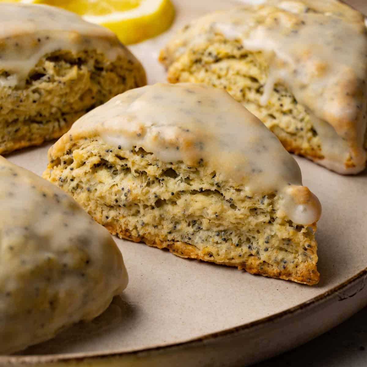 Lemon poppy seed scones - Sugar Pursuit